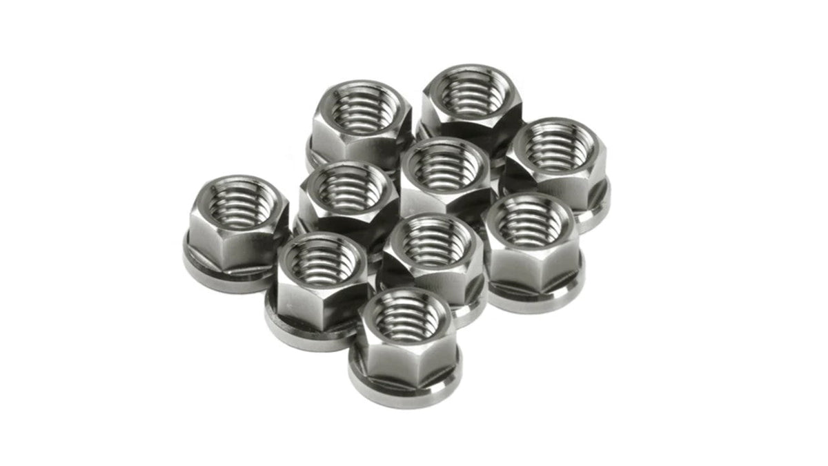 SpeedFactory Racing Titanium M8 x 1.25MM 6-Point Nuts Only (10-Pack ...